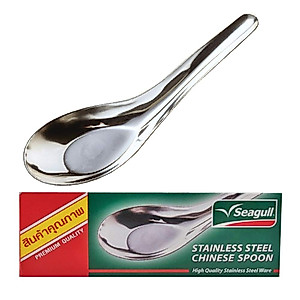 Stainless Chinese Soup Spoons, 12 pc #ISO9001