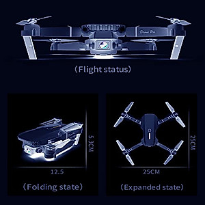 Mini Drone with Camera for Adults - Christmas Toy Gift for Teenage Boy Girl Kids Beginner Age 8-10-12 Years Old - RC Quadcopter Multirotors | Foldable UAV | WiFi HD FPV Live Video | One Key Take Off/Land | Altitude Hold | Headless Mode | 360° Flip | Carry