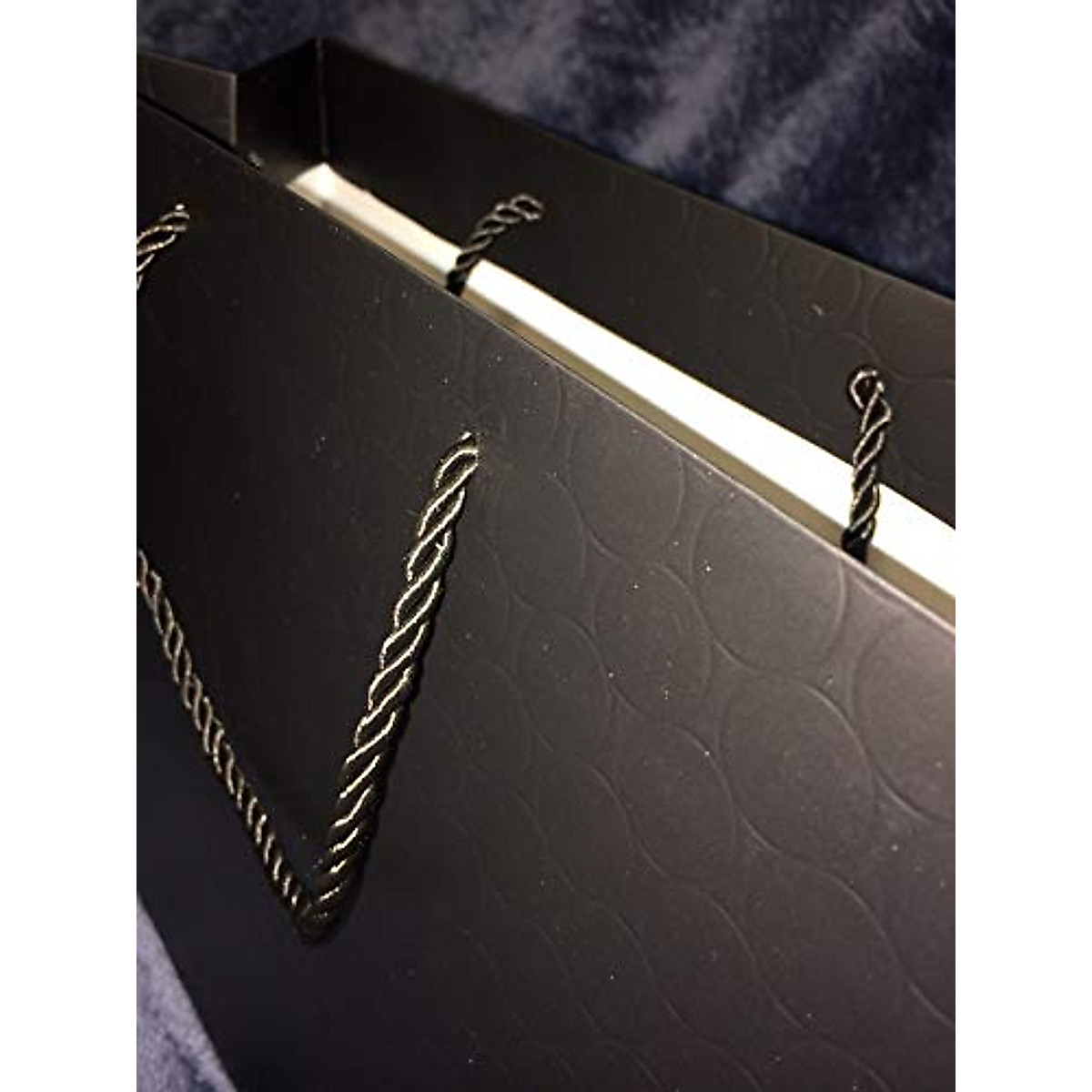 MODEENI Large Black Gift Bags with Handles for Presents 13x5x10 Luxury Boutique Bags 12 Pack Black Paper Shopping Bag