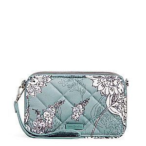 Vera Bradley Women's Performance Twill All in One Crossbody Purse With RFID Protection, Tiger Lily Blue Oar, One Size