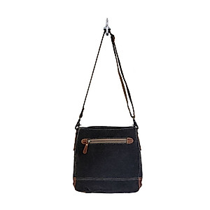 Myra Bag Labyrinthian Small & Crossbody Bag Upcycled Cotton & Leather S-2869