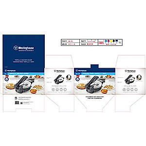 Westinghouse Stainless Steel Non-Stick Tortilla and Rotimaker 8 inch 110 volt, SILVER