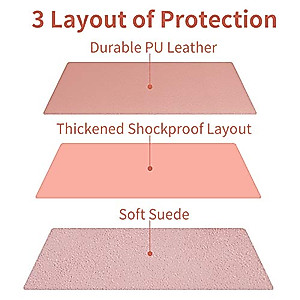 GFANSY PU Leather Keyboard Sleeve for Logitech K380 & Apple Wireless Magic Keyboard A2449 A2450 MLA22LL/A A1644, Travel Sleeve Bag Case, (Not Included Keyboard) PU-Pink