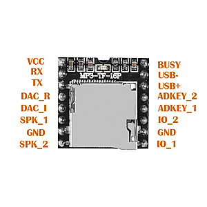 MELIFE 3PCS DFPlayer Mini MP3 Player Audio Voice Module MP3 Voice Decode Board Supporting TF Card U-Disk IO/Serial Port/AD