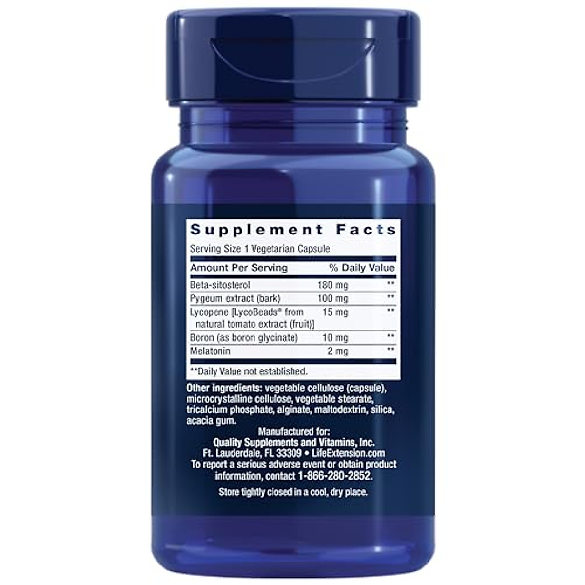 Life Extension Mens Bladder Control - Prostate & Bladder Health Supplement - For Support Urination & Sleep Patterns with Melatonin, Beta Sitosterol - Non-GMO, Gluten-Free, Vegetarian - 30 Capsules