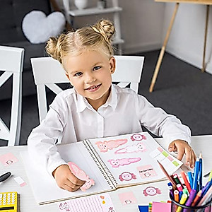 Xqumoi I Just Really Like Axolotl Sticky Notes Set, 550 Sheets, Animal Mexican Walking Fish Shaped Self-Stick Notes Pads Divider Tabs Bundle Writing Memo Pads Page Marker School Office Supplies Gift