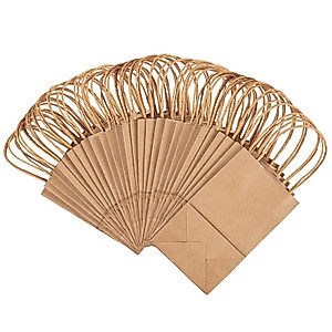 Juvale Small Kraft Party Favor Gift Bags with Handles for Birthday (8.5 x 5.25 in, 36 Count)