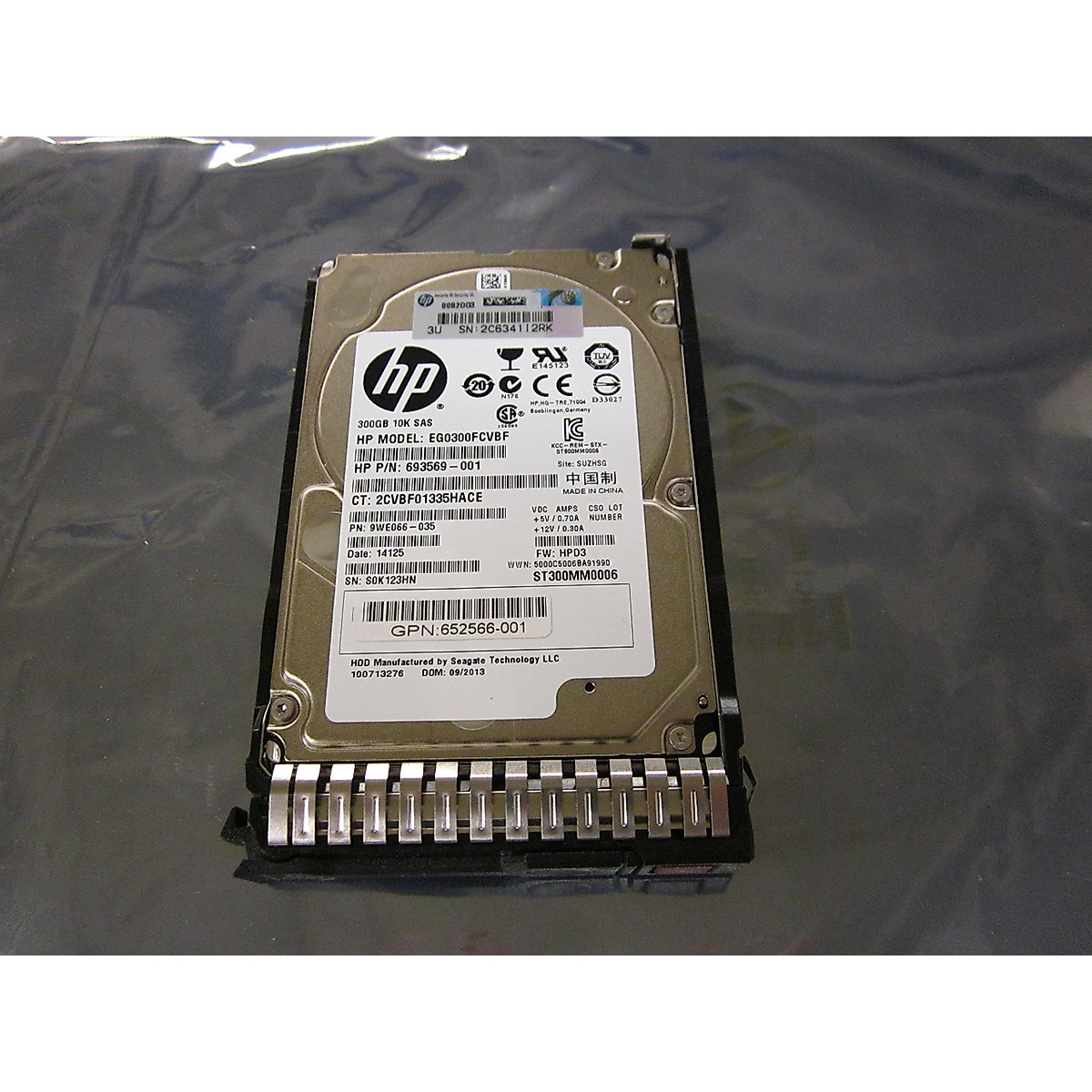 HP ISS 652564-B21 300GB 6G SAS 10K RPM SFF Gen8 Hardrive