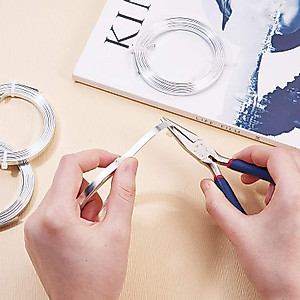 Fashewelry 5mm Aluminum Flat Wire Silver 32.8Ft Bendable Nose Wire for Face Masks Soft Craft Wire for Wire Wrapping, Resin Bezel Frame, Jewelry Ring Making