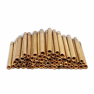 IA Crafts Bamboo Tubes, for Mason Bees, Natural Bamboo Bee Nest, Easy to Split for Cocoon Harvest, 5.9" Long and 0.27"-0.4" Inner Diameter (0.75)