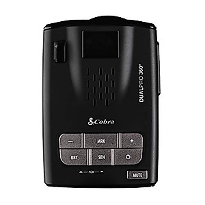Cobra DualPro 360° Radar Detector by Creators of Escort Radar - Long Range, iRadar App, Front & Rear Advanced Sensors, Directional Alert Arrows, GPS AutoLearn Technology for Fewer False Alerts