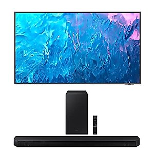 SAMSUNG QN55Q70CAFXZA 55" QLED 4K Quantum HDR Dual LED Smart TV with a HW-Q600B 3.1.2ch Soundbar with Dolby Atmos and DTS:X (2023)