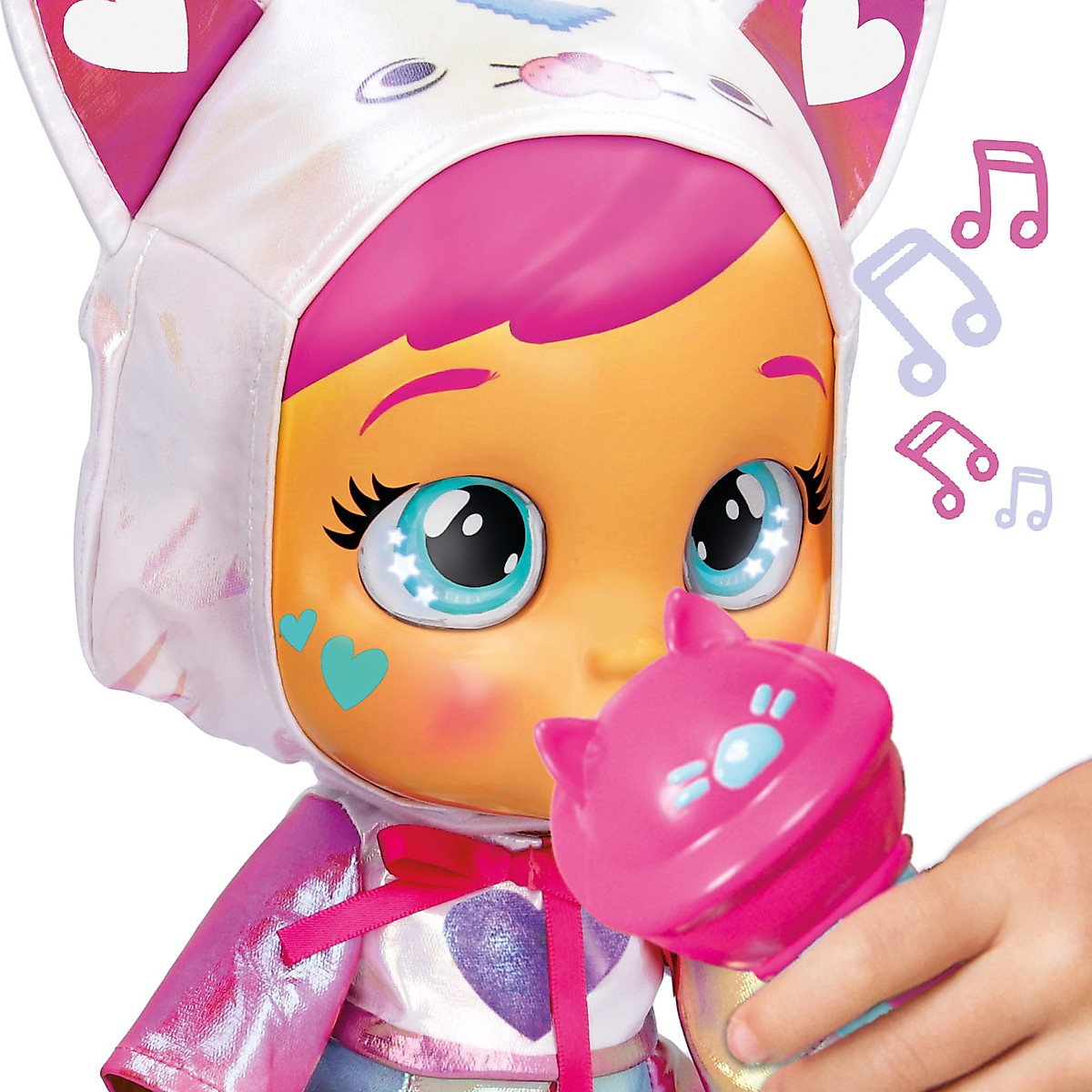 Cry Babies Stars Singing Daisy - 12'' Singing Baby Doll | Plays 15+ Realistic Baby Sounds, Multicolor