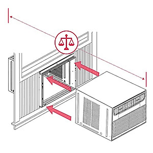 Frigidaire FHWC282WB2 Window Air Conditioner, 28,000 BTU with Easy Install Slide Out Chassis, Multi-Speed Fan, Easy-to-Clean Washable Filter, Eco Mode, in White
