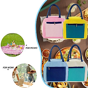 Mziart Lunch Bag for Women Men Stylish Colorful Lunch Tote Bag Leakproof Insulated Lunch Box Meal Prep Reusable Lunch Bag Bento Lunch Cooler Bag for Office Work Travel Picnic (Blue)