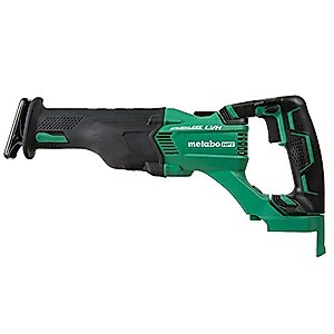 Metabo HPT Cordless Reciprocating Saw | Tool Only | No Battery | 3-Mode Selector W/Auto Mode | Tool-Less Blade Changing System | Large Rafter Hook | Lifetime Tool Warranty | Brushless | CR18DBLQ4