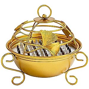 XJXJ Mosquito Coil Holder | Metal Incense Burner | Portable Insect Repellent | Home Garden Fragrance Aromatherapy | Includes Lid and Handle