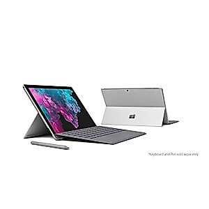 Microsoft Surface Pro 6 (Intel Core i5, 128GB SSD, 8GB RAM) + Type Cover Bundle (Platinum) (Renewed)