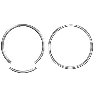 Forbidden Body Jewelry Set of 18g 7/16 Inch Surgical Steel Seamless Segment Hoop Piercing Rings