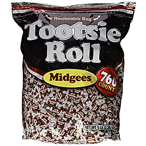 Tootsie Roll Midgees Candy 5 Pound Value Bag 760 Pieces