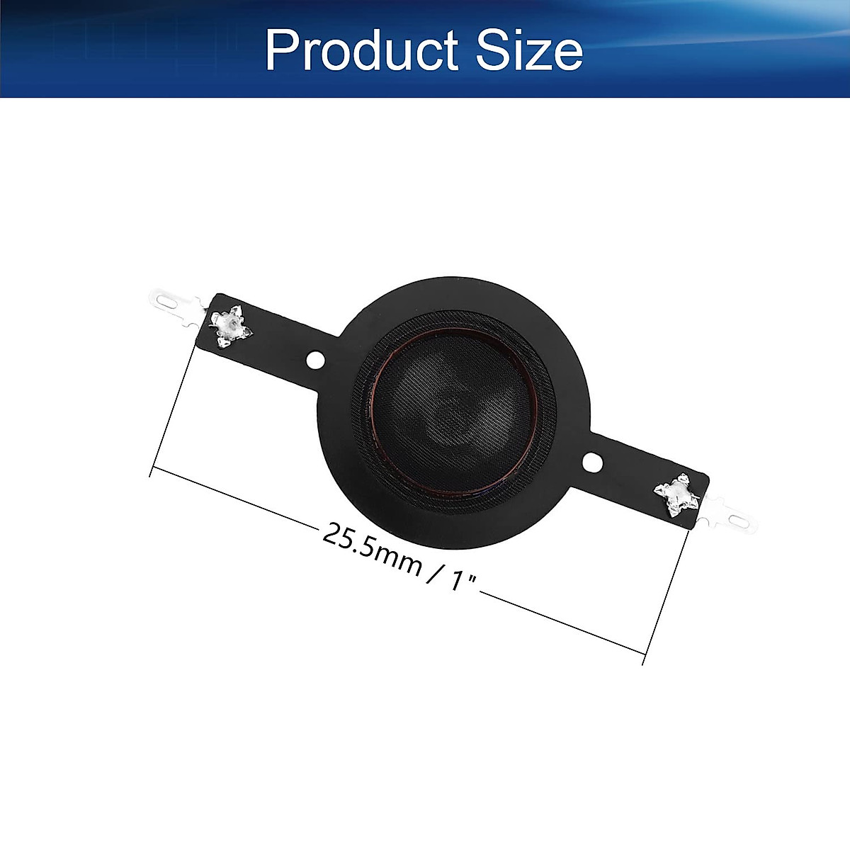 Heyiarbeit 2Pcs 25.5mm/1.00" Tweeter Voice Coil Audio Speaker High Tone Silk Film Rack Dome Tweeter Accessory for Audio Replacement