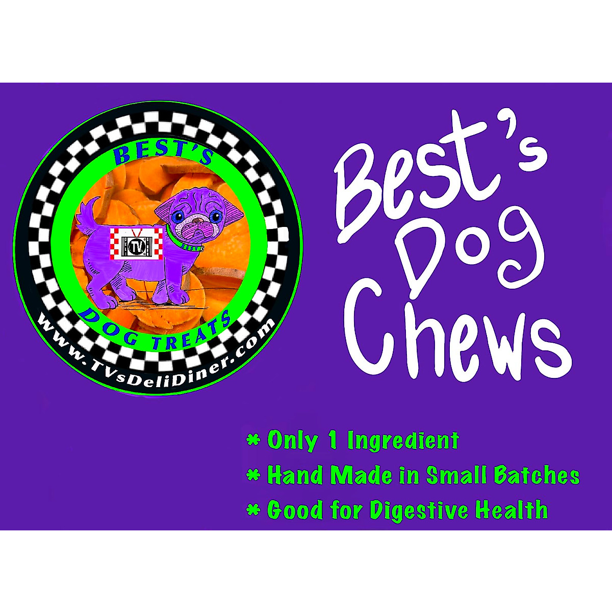 TV's Deli & Diner Best's Dog Chews Sweet Potato Chews for Dogs