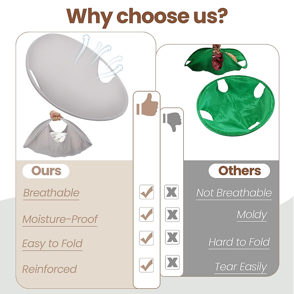 ZIMUHENAI 26" Collapsible Laundry Basket, Larger Popup Laundry Basket for Dryer, Portable Laundry Hamper for Clothes Storage and Easy to Use(Grey)