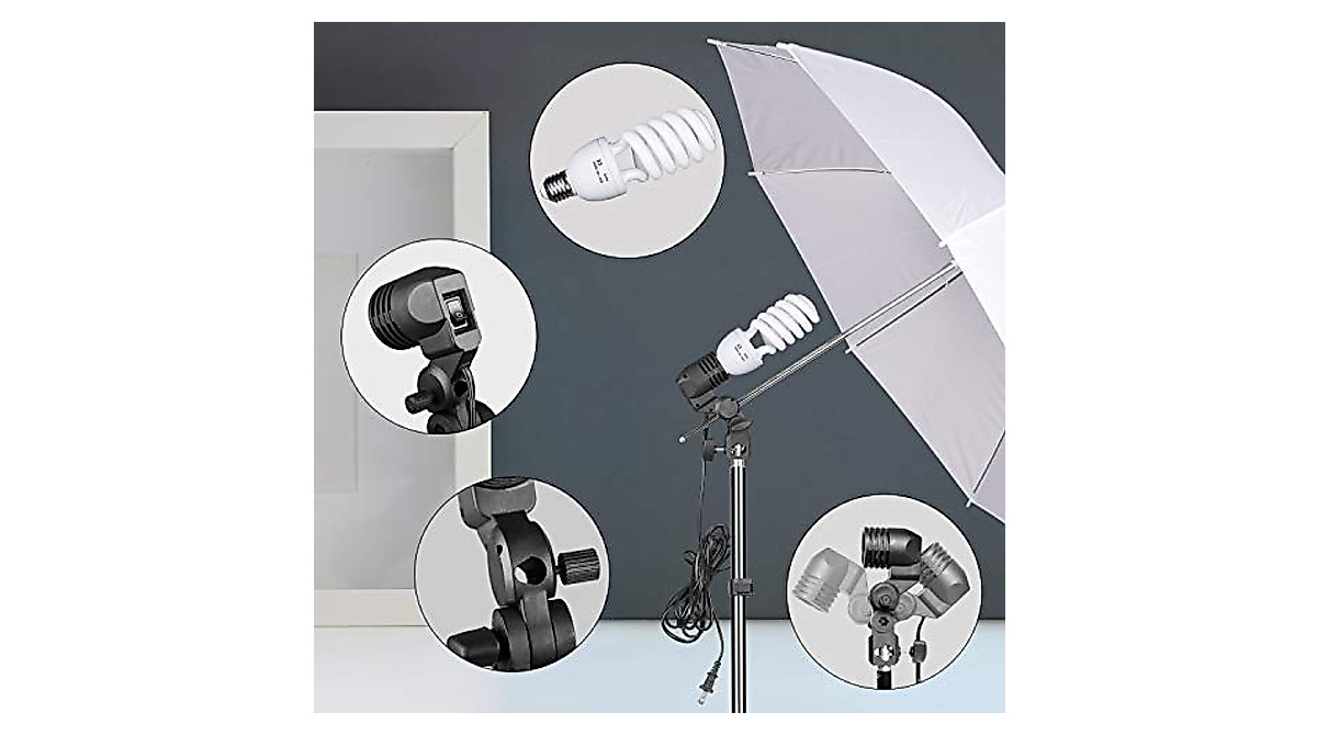 EMART Photography Lighting Kit with 700W CFL Bulbs | Soft Studio Light