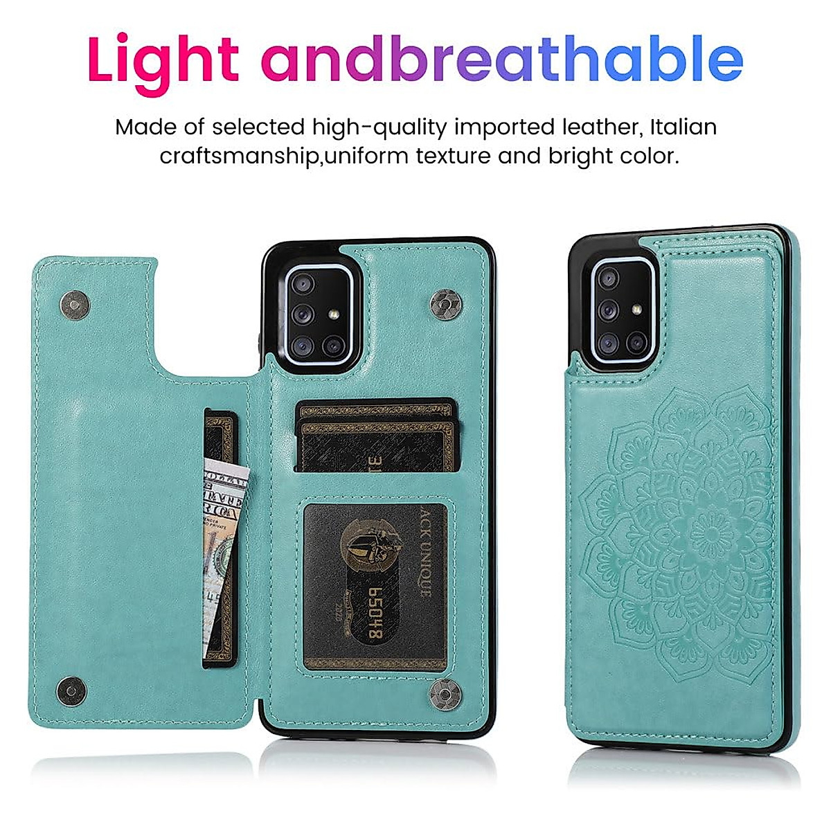 YUMESS Magnetic Case for Samsung Galaxy A52 A72 A32 A42 A12 A22 A51 A71 A21 A30 A40 A50 A70 Leather Card Slot Wallet Phone Cover,Gray,for Galaxy A12 5G