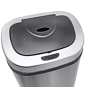 Amazon Basics Automatic Hands-Free Stainless Steel Trash Can - 80-Liter, 2 Bins