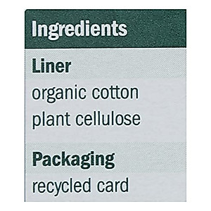 Natracare Natural Organic Mini Panty Liners, Made with Certified Organic Cotton, Ecologically Certified Cellulose Pulp and Plant Starch (1 Pack, 30 Liners Total)