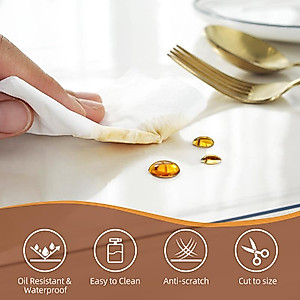 Warmstar Clear Table Cover Protector 14 x 24 Inch,1.5mm Thick Plastic Table Cover Rectangle,PVC Clear Table Protector,Desk Protector Mat for Kitchen, Dresser, Writing Desk，Dining Room Table