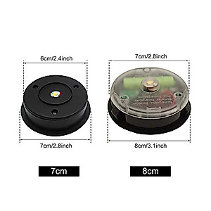 Balana 2 Pack Solar Light Replacement Top,Waterproof Round Solar Panel,Warm White LED, Lighting for The Night,Suitable for Outdoor Hanging Solar Lanterns