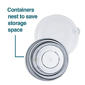 U Konserve Stainless Steel Food-Storage Set With Clear Airtight Lids, Dishwasher Safe, Bento Box Lunch Containers BPA Free (Set of 4)