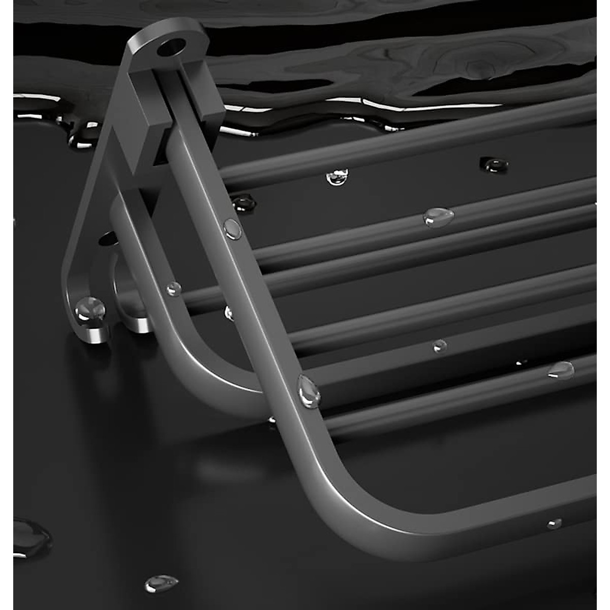 WANLIAN 2 Piece Bathroom Towel Rack, 20inch Foldable Double Towel Rack with Towel Bar and 4 Bathroom/Kitchen Hooks, Thickened Space Aluminum Towel Rack Wall Mount (Gun Grey Towel Rack)