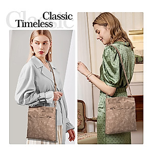 KouLi Buir Crossbody Purse for Women, Soft PU Leather Shoulder Handbags Crossover Bags with Multi Pocket