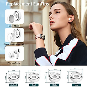 R-fun AirPods Pro 2nd/1st Generation Case Cover with Cleaning kit and 4 Pairs Replacement Ear Tips(XS/S/M/L), Full Protective Silicone for Apple AirPods Pro 2023/2022/2019 Charging Case - Milk Tea