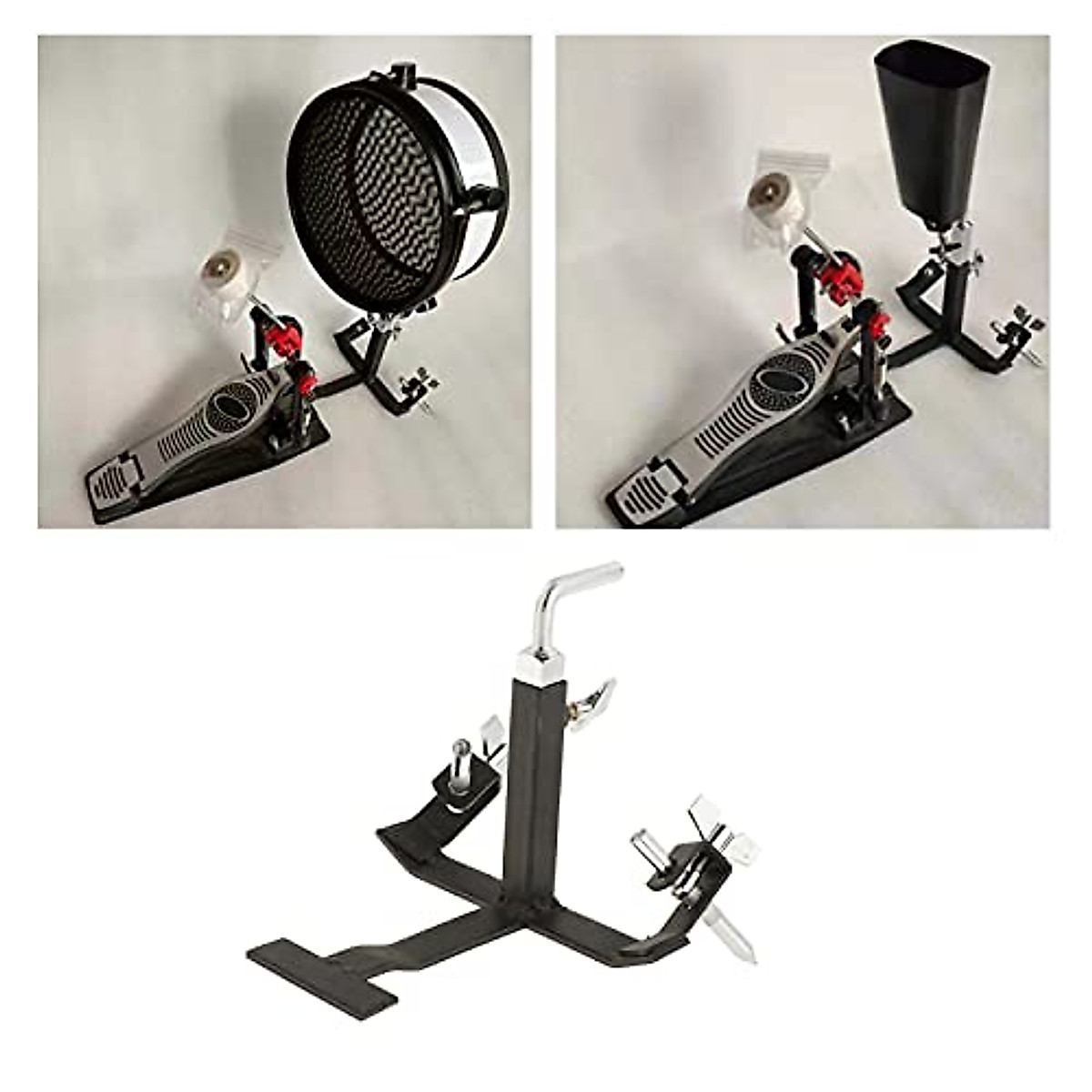 Colcolo Pedal Cowbell Bracket Multifunction Cowbell Percussion Pedals Percussion Mount for Practice Room
