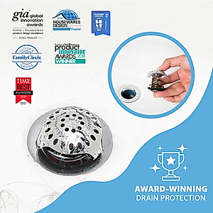 SinkShroom Ultra Revolutionary Bathroom Sink Drain Protector, Stainless Steel