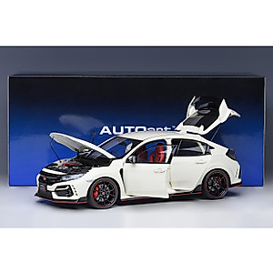 2021 Civic Type R (FK8) RHD (Right Hand Drive) Championship White 1/18 Model Car by Autoart 73220