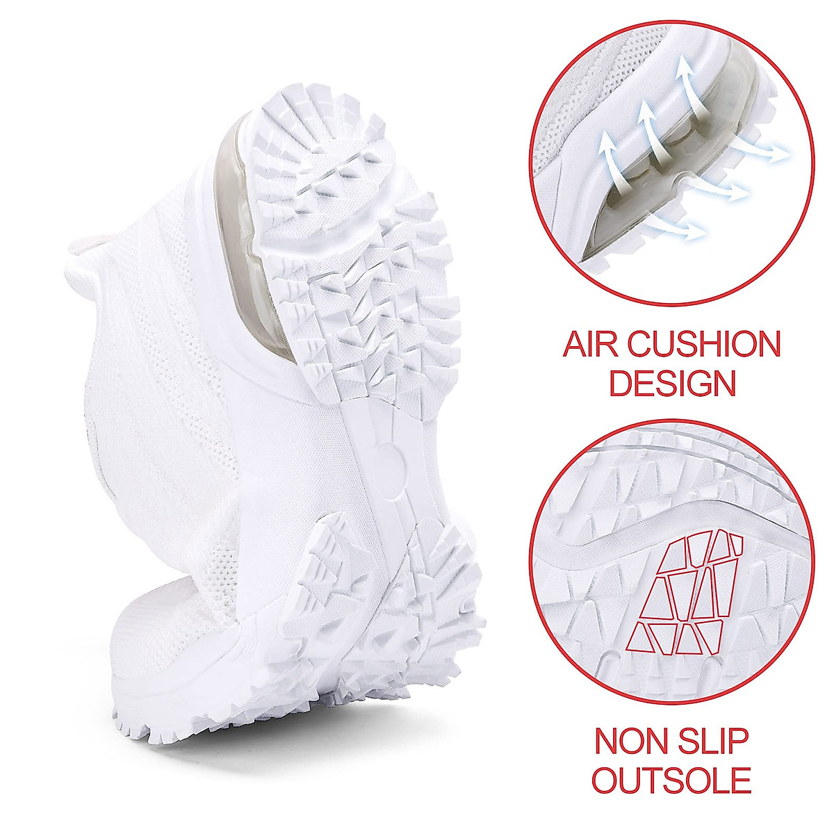 Akk Womens Air Running Shoes - Lightweight Women Sneakers Air Cushion Walking Tennis Shoes for Women Gym Jogging Workout A-Black