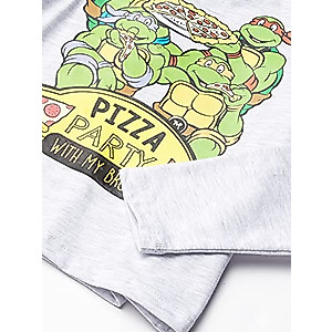 Teenage Mutant Ninja Turtles Boys' Long Sleeve Graphic Tshirt Heather Grey
