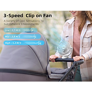 Desk Fan, Battery Powered Square Camping Fan, Portable Fan for Home Office, Travel Fan for Sleeping Fits in Suitcase, 20000mAh Blue Border Outdoor Fan, Transparent Fan Blade, 3 speeds, Timer.