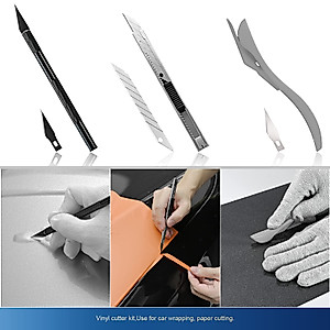 EHDIS Pro Vinyl Wraps Applicator Tool Window Tint Kit for Car Wrapping with Tool Pouch, Tinting Squeegee, Working Gloves,Wrap Stick,Plastic Scraper, Magnet Holder,Film Cutter