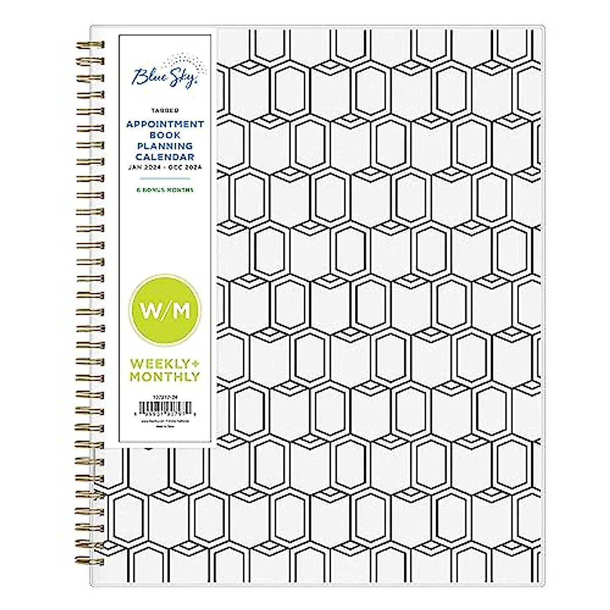 Blue Sky 2024 Weekly and Monthly Appointment Book and Planner, 8.5" x 11", Frosted Cover, Wirebound, Sheridan Black (137277-24)