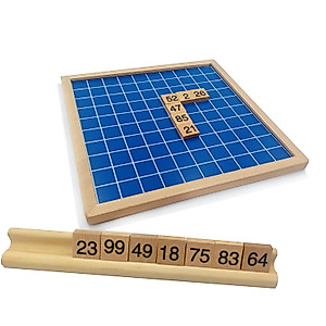 Yuanhe Scrabble Letter Tile Holders - Wooden Scrabble Rack Tray Set of 8, for Crafts and Game Stands