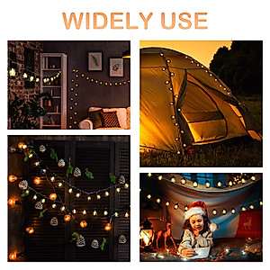 AceList 30 LED Black Lantern String Lights Mini Kerosene Lamp for Indoor Outdoor Patio Garden Holiday Home Wedding Party Christmas Tree New Year Ramadan Decorations(Warm White Light)