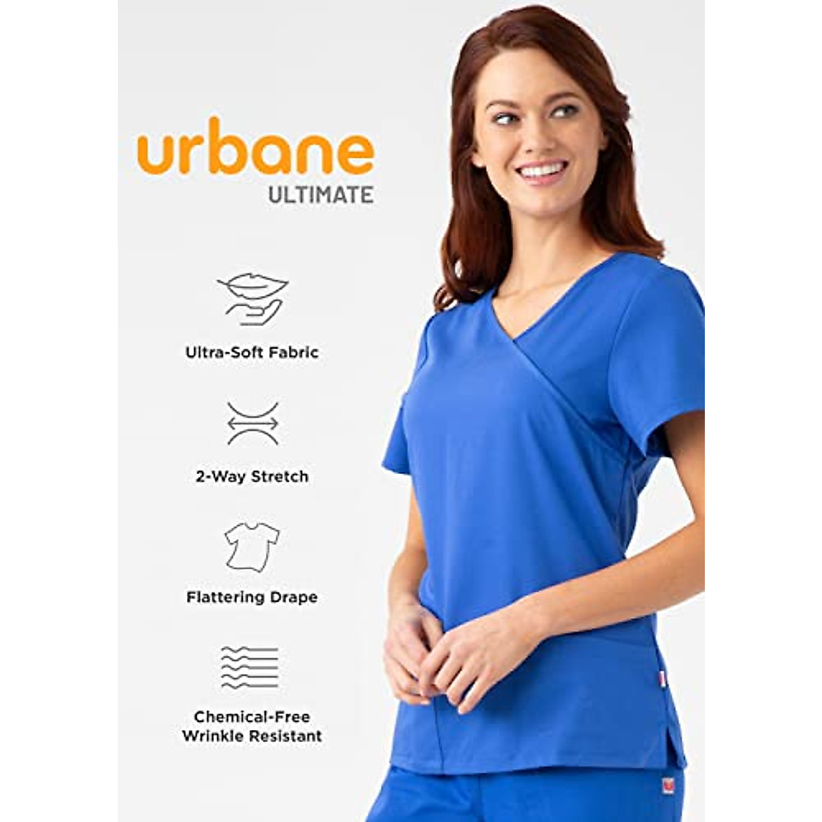 Landau Urbane Ultimate Scrub Pants for Women: Modern Tailored Fit, Luxe Soft Stretch Fabric, 50/50 Waist, Medical Scrubs 9300 Black