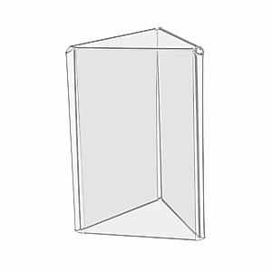 6 Pack Sign Holder 4 x 6 Inch 3 Sided Table Clear Acrylic Display Literature Frame Multi-Sided Table Tent Lightweight Portable Flyer Panels Menu Ad Display Restaurant by Marketing Holders