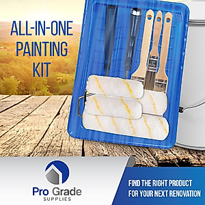 Pro Grade Paint Roller Cover Set,Wall Painting Roller Naps for Professional or Home Owners with All Paints and Stains. Paint Roller Covers are for House or Commercial Use. (10 Piece Set)